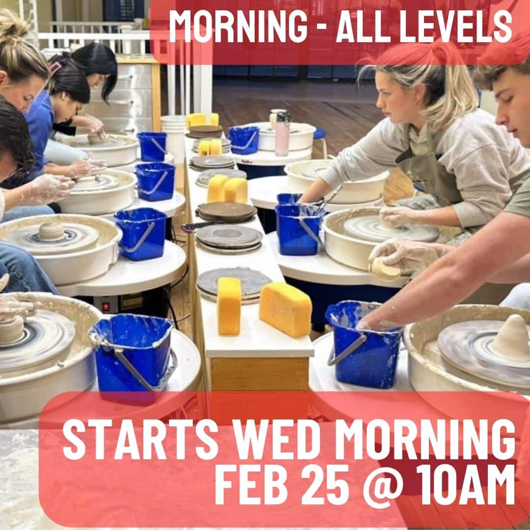 6 Week Pottery Wheel Class (Wed @ 10am): All Levels | Pottery Factory ...
